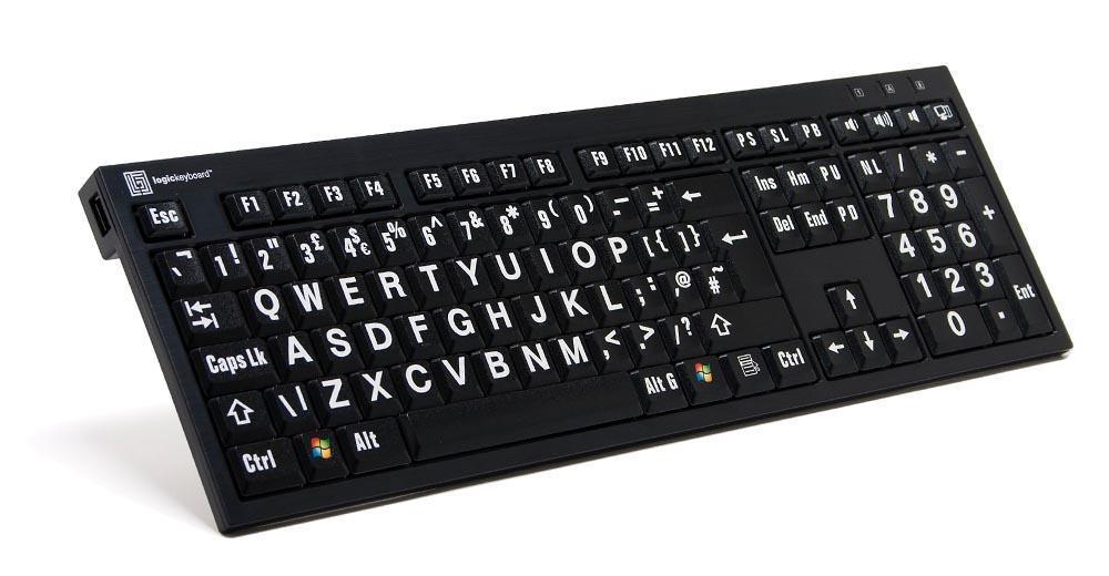 KeyBoard Labels Black on Yellow - The Low Vision Store - The Low Vision ...