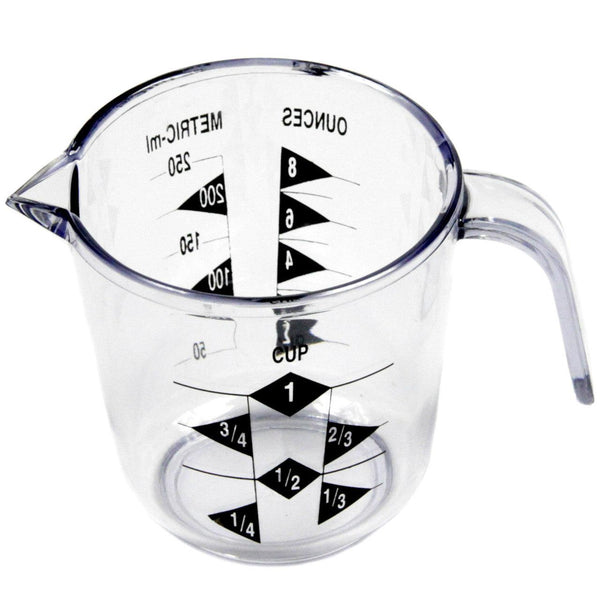 One-Cup Clear Measuring Cup - The Low Vision Store - The Low Vision Store